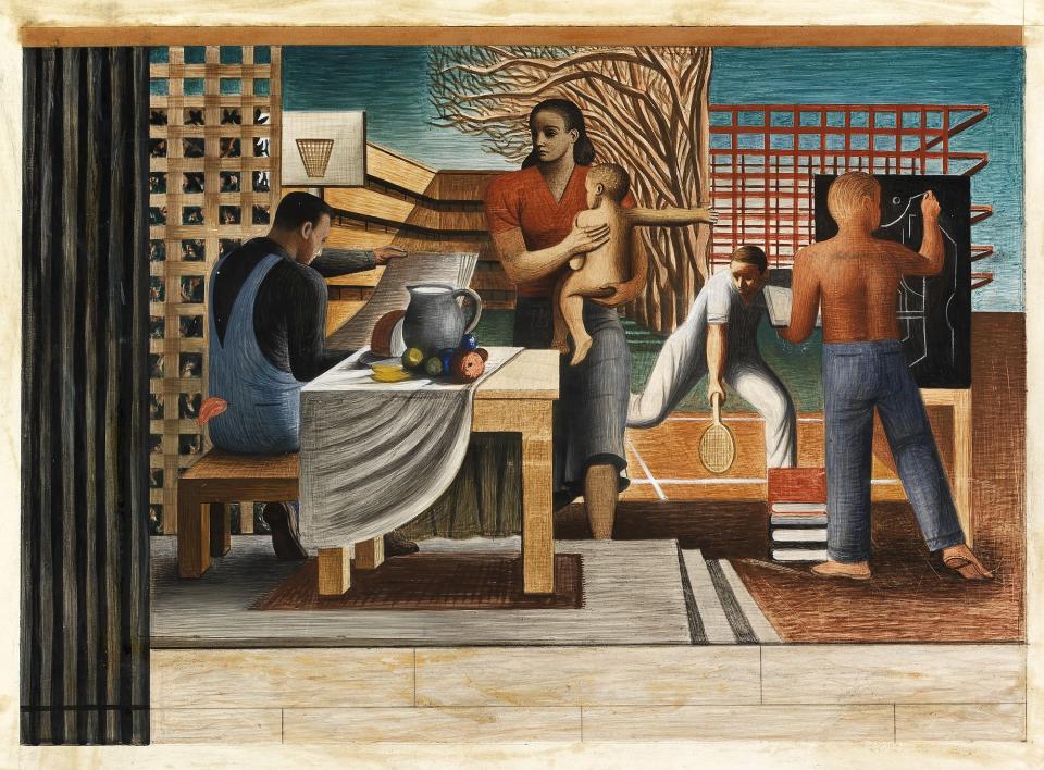 Security of the People (Study for mural, Old Social Security building ...