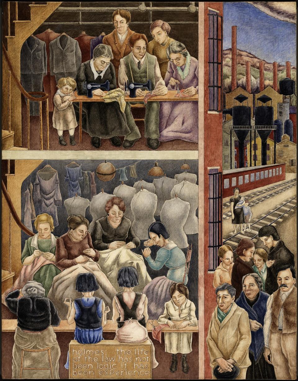 Sweatshop (mural study, Department of Justice Building, Washington, DC ...