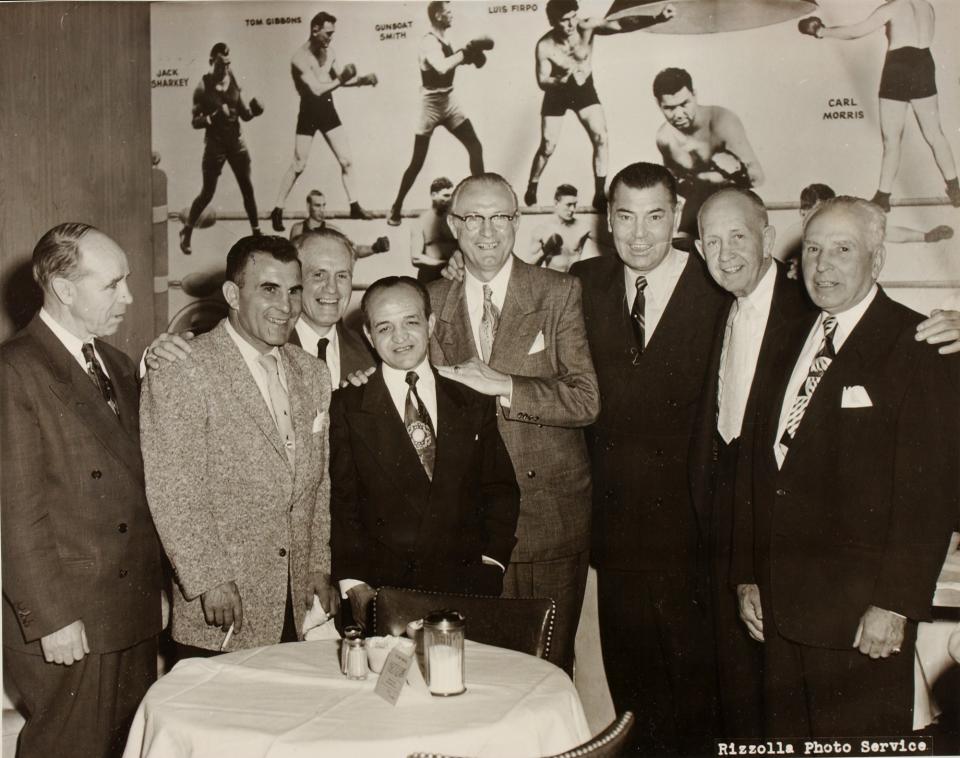 Group of boxers at Jack Dempsey's Restaurant, New York City ...