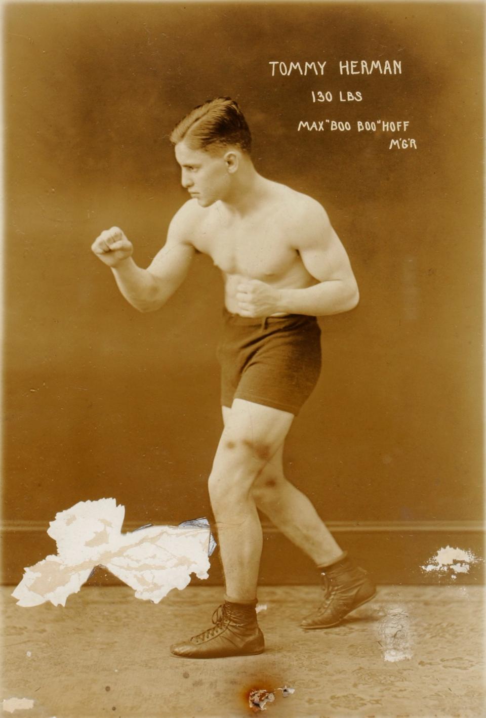 Tommy Herman, full length portrait as boxer | Smithsonian American Art ...