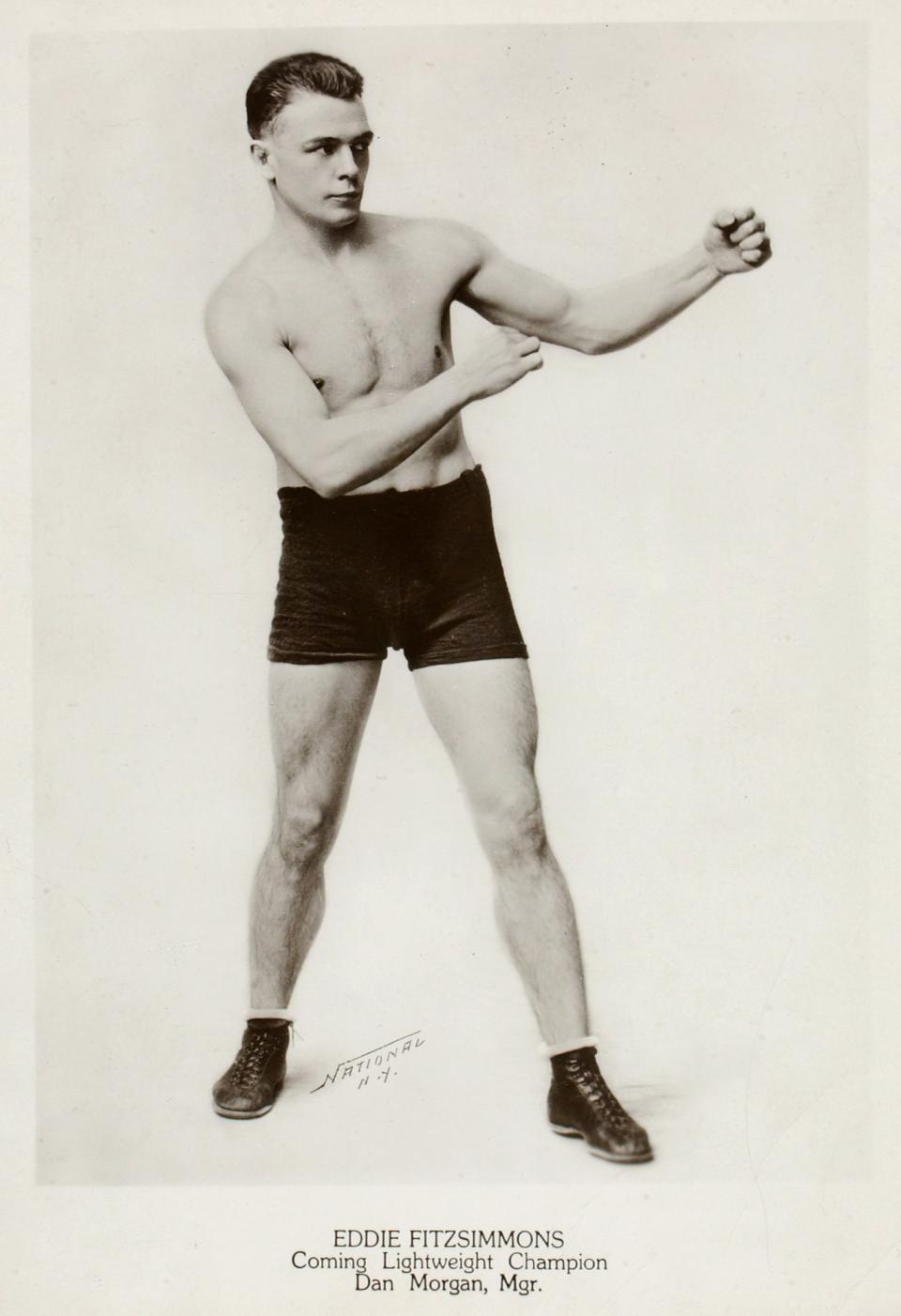 Eddie Fitzsimmons, full length portrait as boxer | Smithsonian American ...