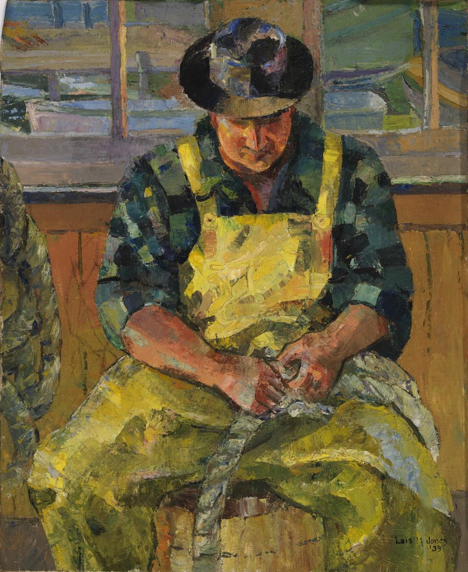 Seated Man in Yellow Overalls | Smithsonian American Art Museum