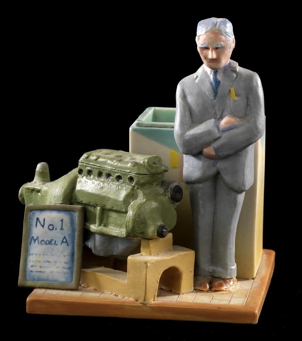 Henry Ford with First Model A Engine (1927) | Smithsonian American Art ...