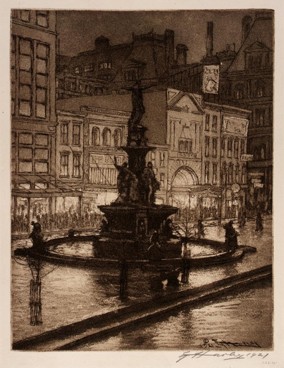 Fountain Square: Night (Cincinnati) | Smithsonian American Art Museum