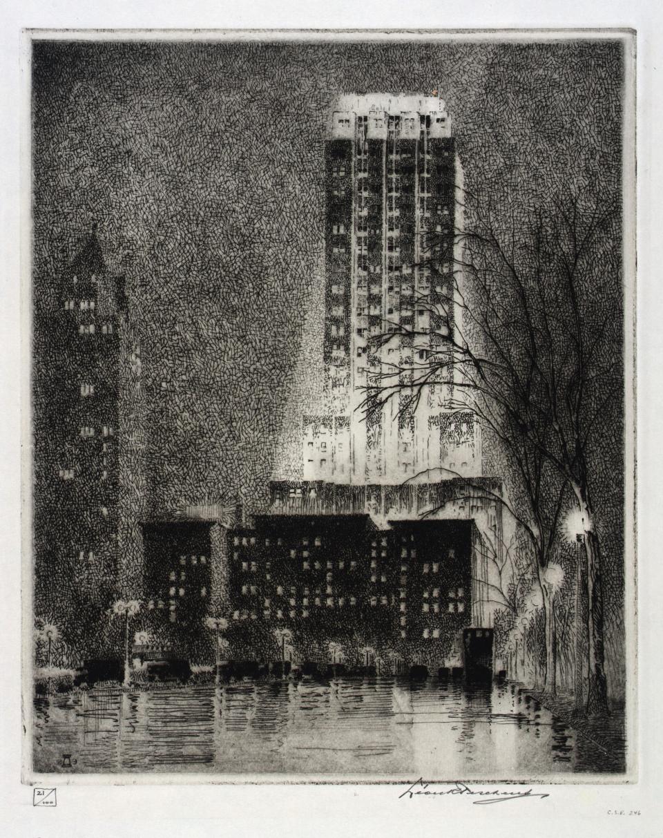 Palmolive Building, Chicago--A Rainy Night | Smithsonian American Art ...