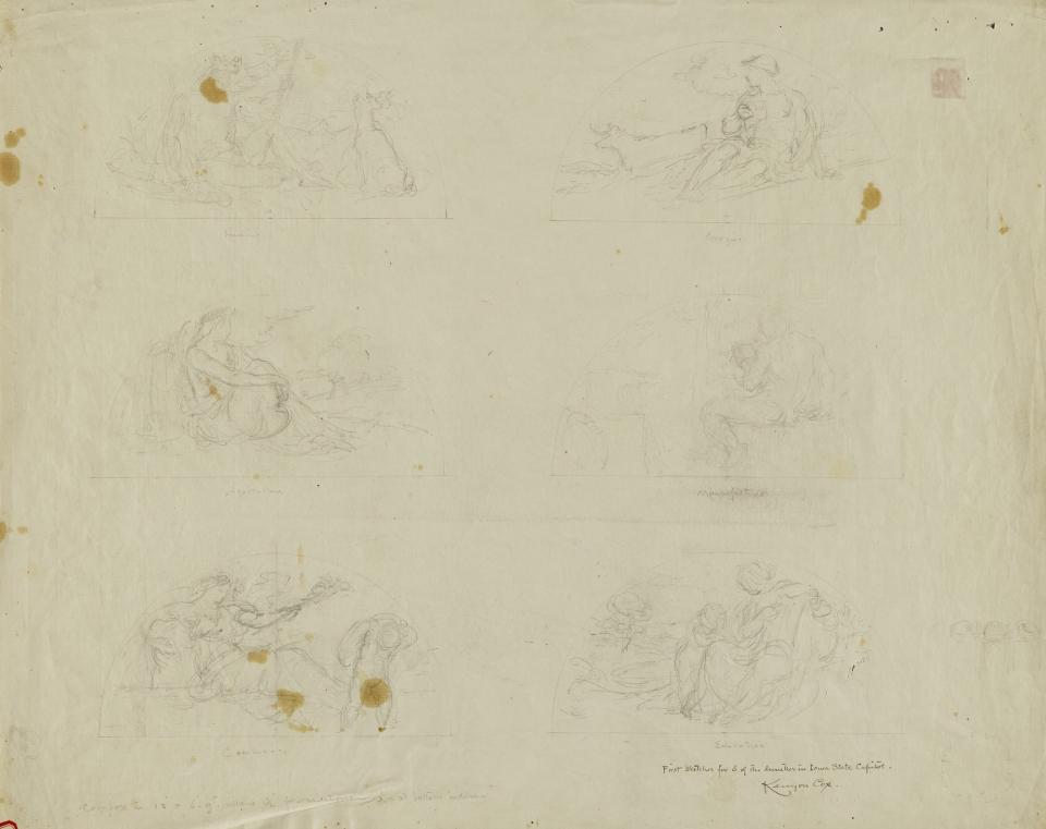 (Iowa State Capitol Rotunda) (study for Six Lunettes) | Smithsonian ...