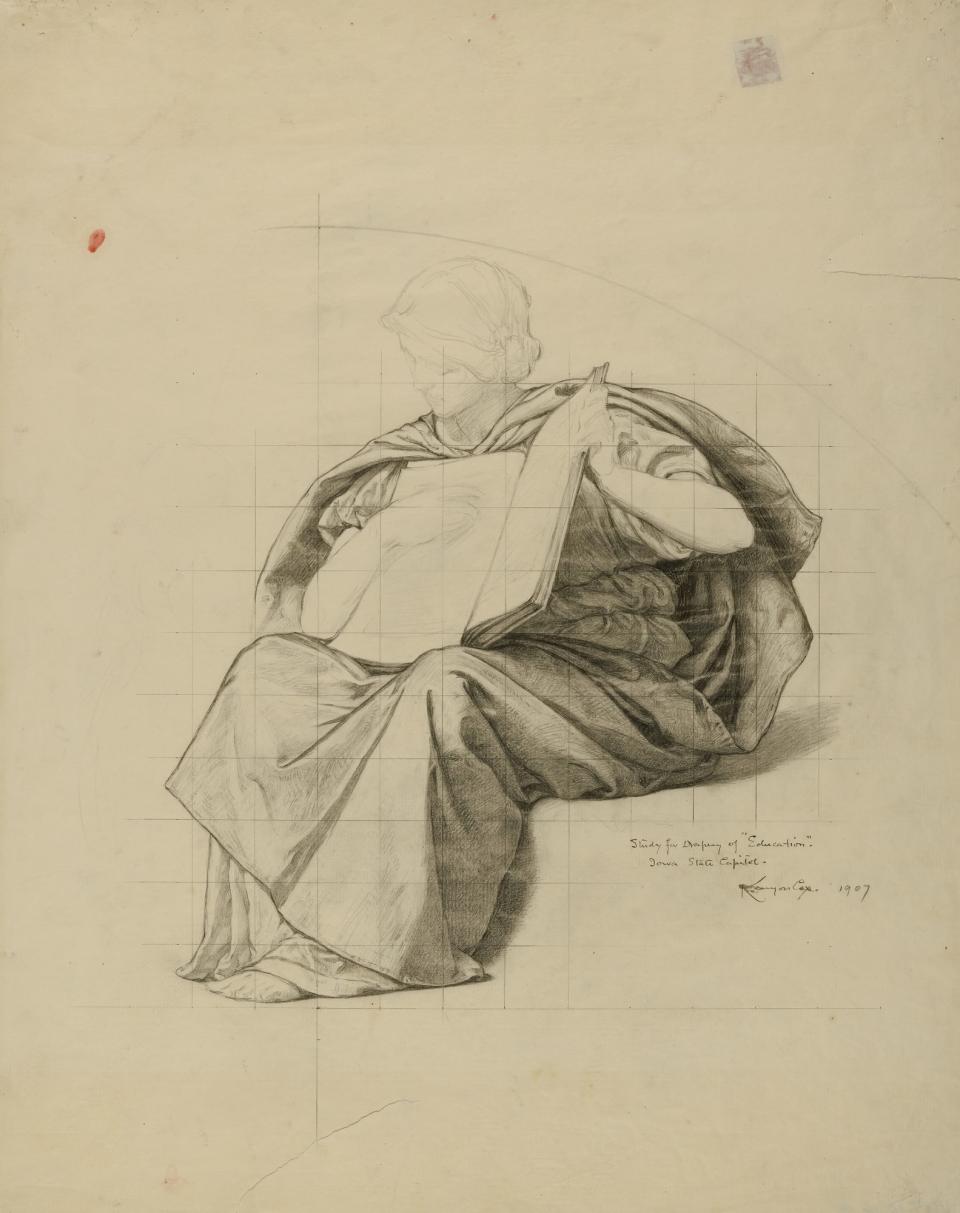 (Iowa State Capitol Rotunda) (Education, study for panel) | Smithsonian ...