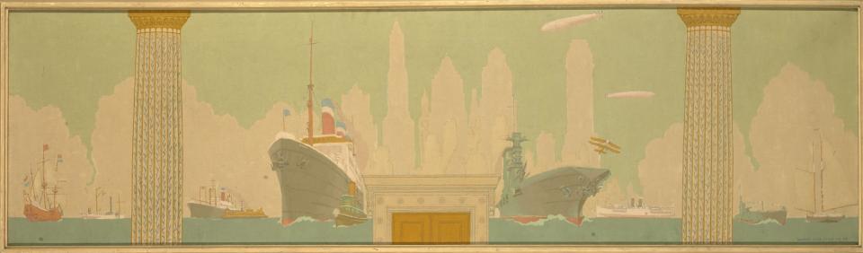 Shipping (mural study) | Smithsonian American Art Museum