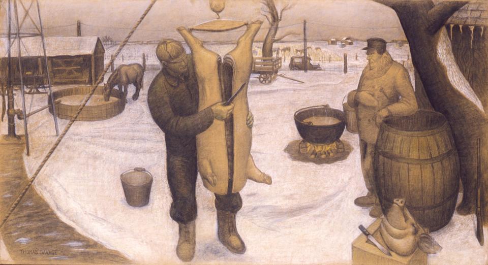 Butchering in Iowa | Smithsonian American Art Museum