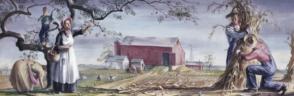 Autumn in Iowa (mural study, Bloomfield, Iowa Post Office ...