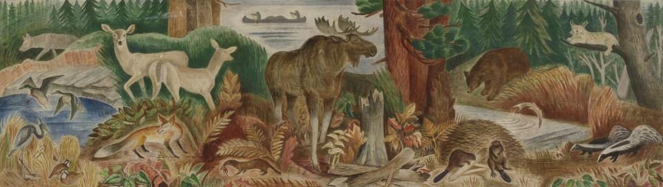 Wilderness (mural study, Ely, Minnesota Post Office) | Smithsonian ...
