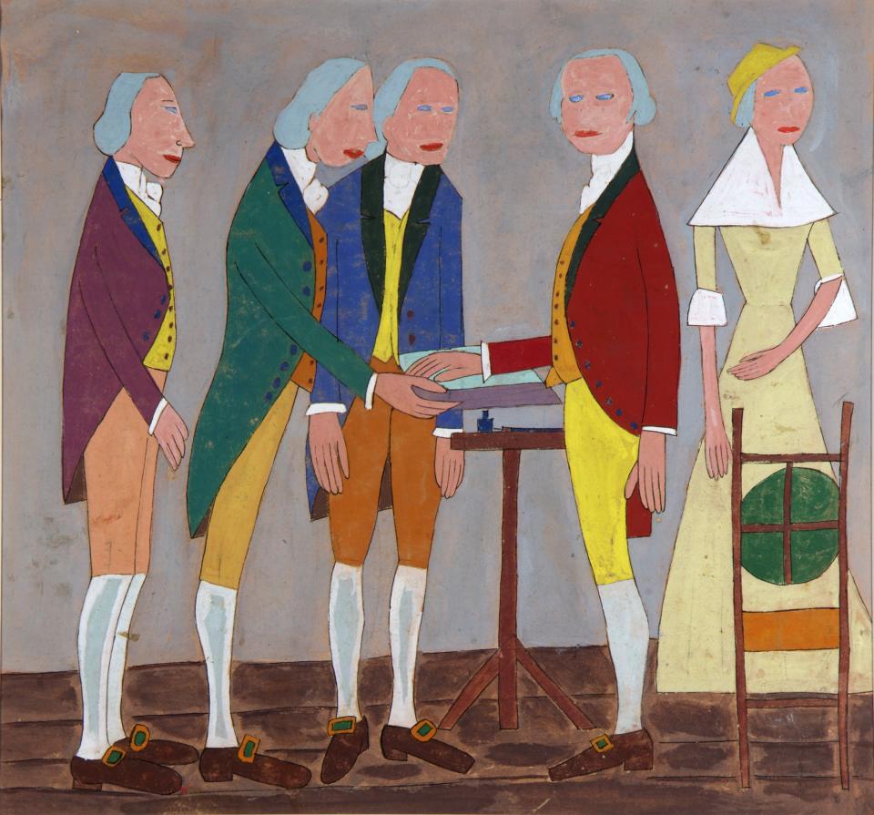 Swearing in George Washington | Smithsonian American Art Museum