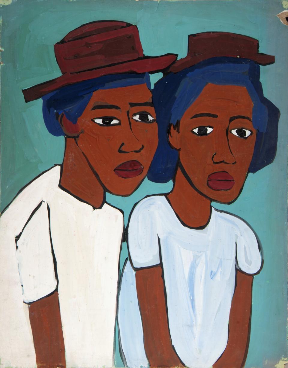 Two Women with Hats | Smithsonian American Art Museum