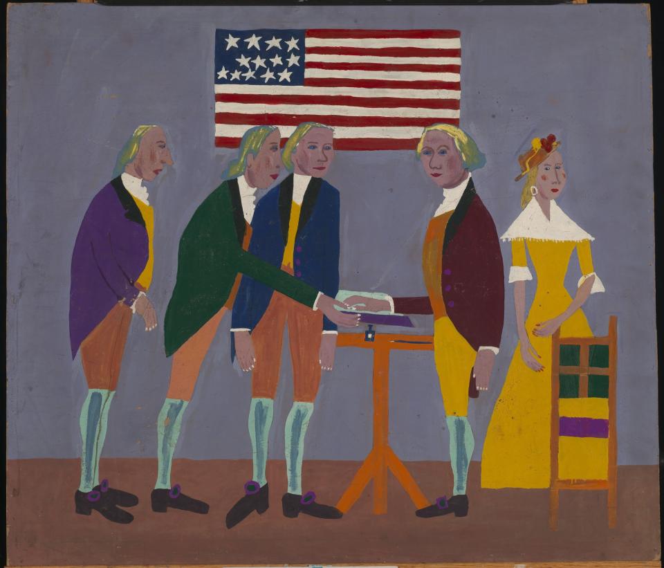 Swearing in George Washington | Smithsonian American Art Museum