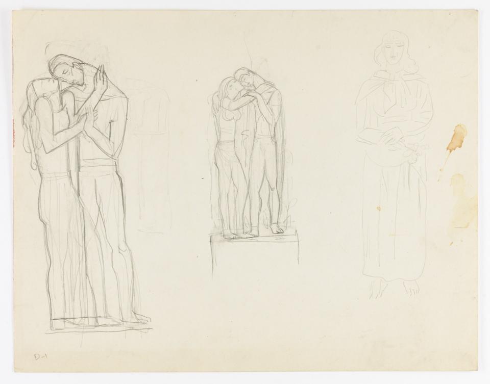 (Untitled--Male Comforting Female Figure) | Smithsonian American Art Museum