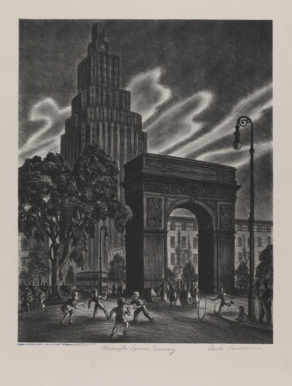 Washington Square Evening | Smithsonian American Art Museum
