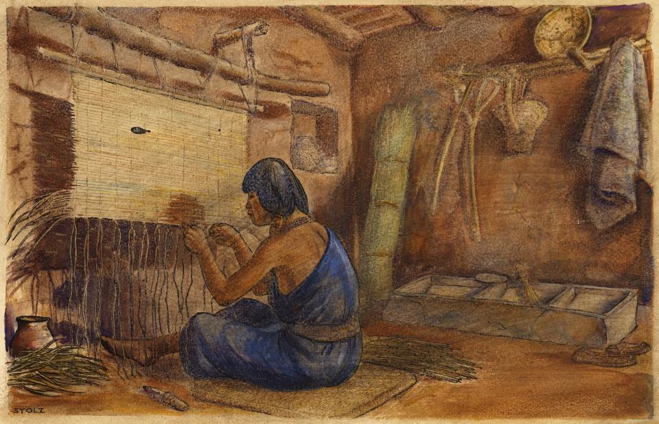 Weaving Reed Mats | Smithsonian American Art Museum
