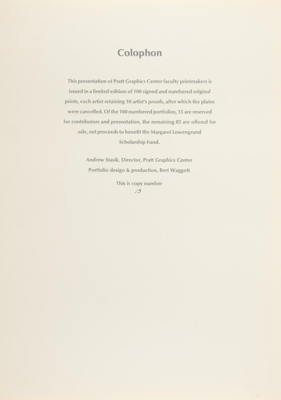 Colophon Page | Smithsonian American Art Museum