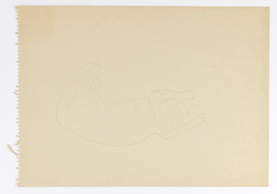 (Sketch of Reclining Cat) | Smithsonian American Art Museum