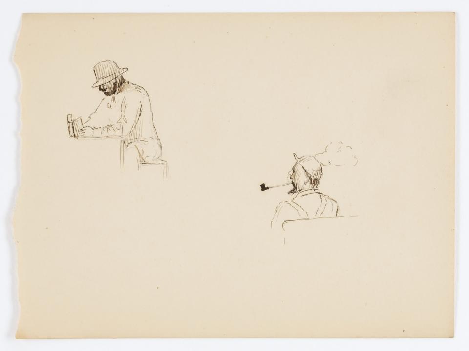 Untitled (Two Drawings of Men) | Smithsonian American Art Museum