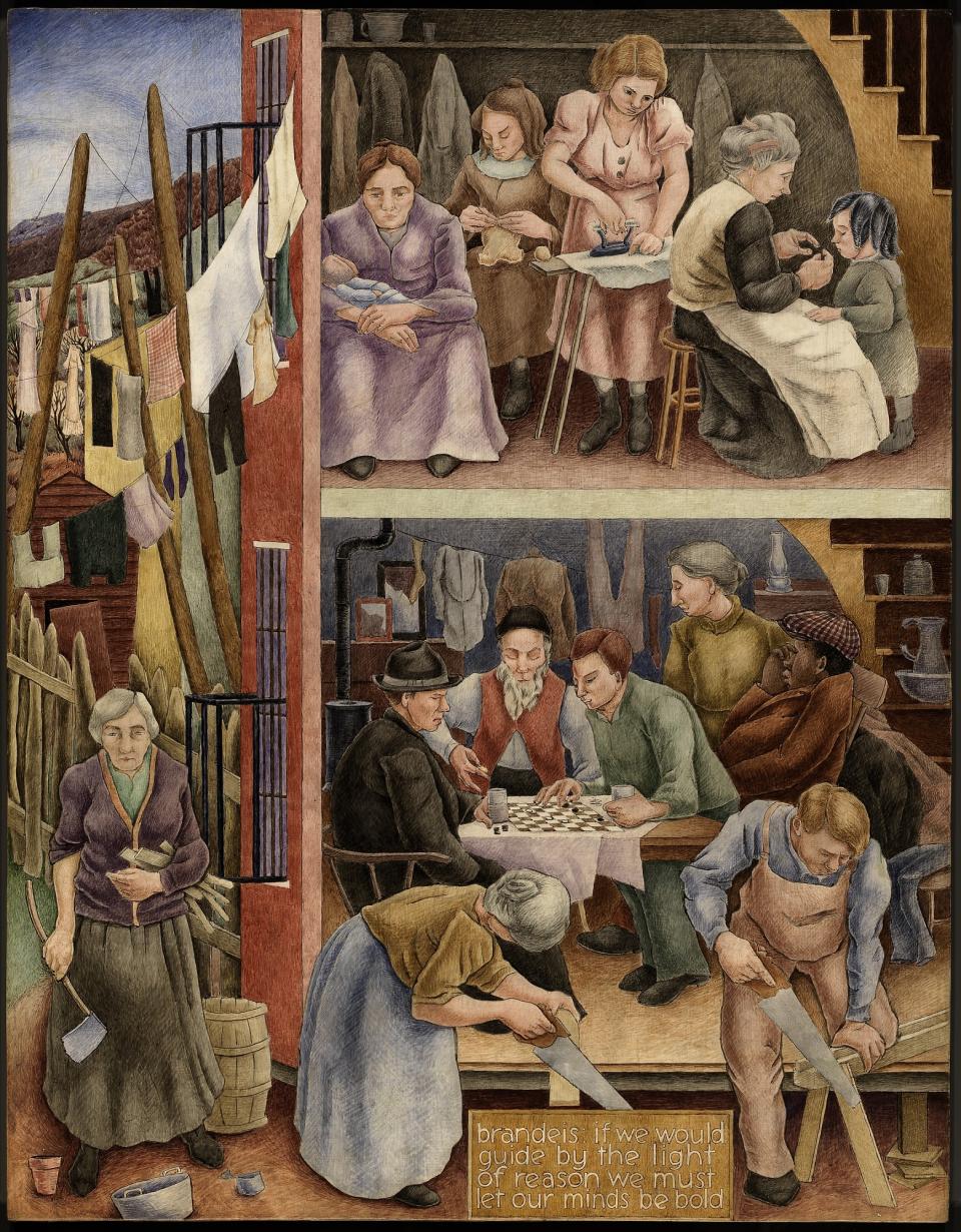 Tenement (mural study, Department of Justice Building, Washington, D. C ...