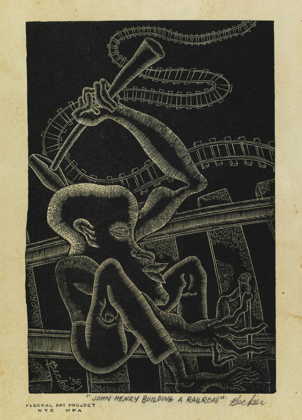 John Henry Building a Railroad | Smithsonian American Art Museum