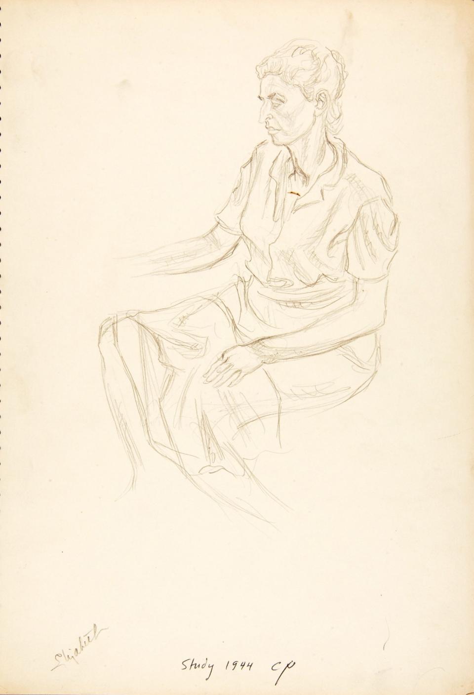 Elizabeth Pollock (study for the mural at Michigan State University ...