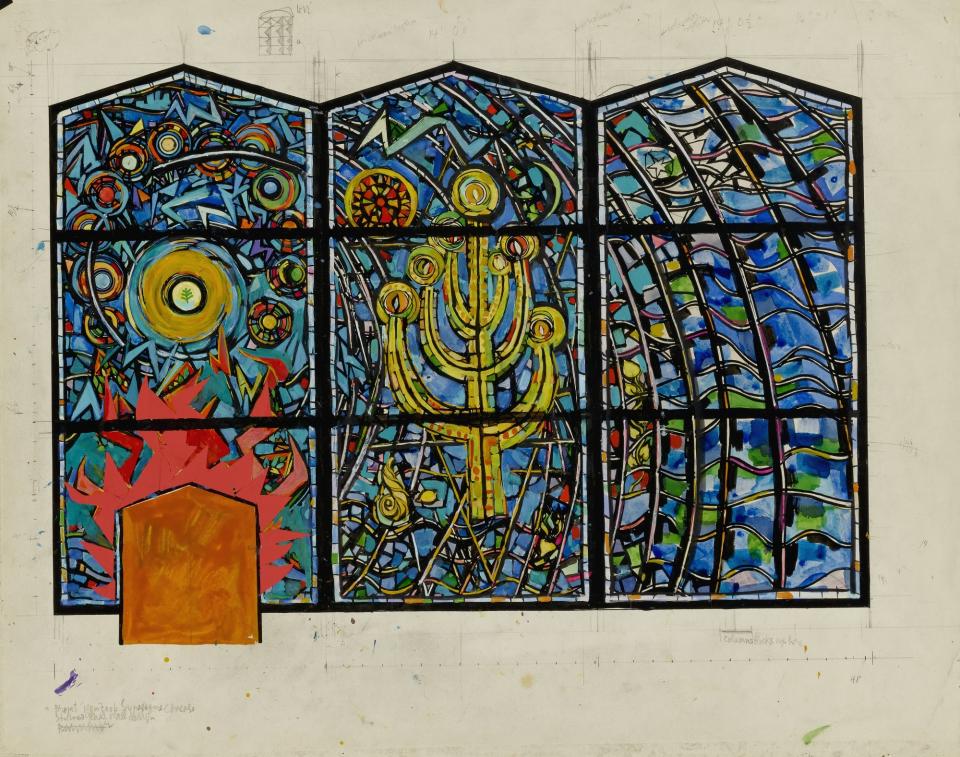 Study for Final Design of Stained Glass, Chicago Loop Synagogue ...