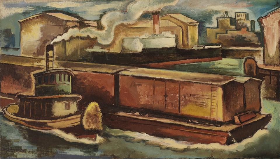 Philadelphia Docks (mural study, #1) | Smithsonian American Art Museum