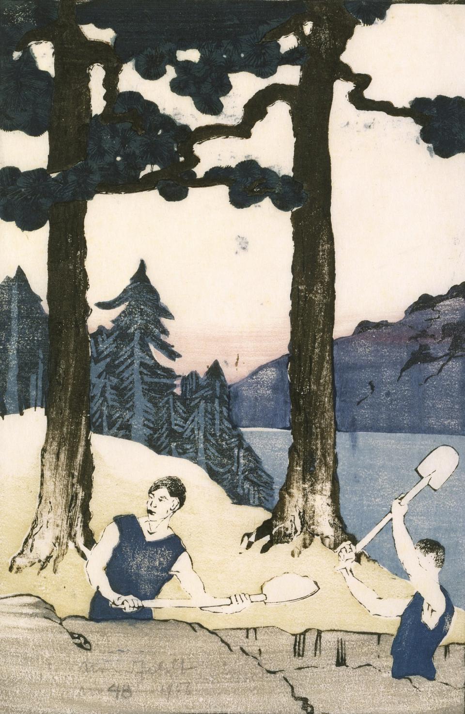 Two Men Digging | Smithsonian American Art Museum