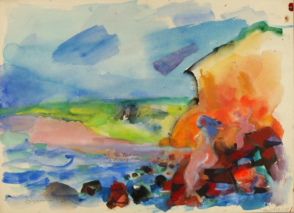 Sea-Land Scape with Rocks and Figures | Smithsonian American Art Museum