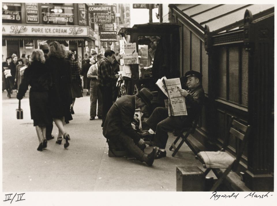 Untitled--Man with Newspaper Getting Shoe Shine, from the portfolio ...
