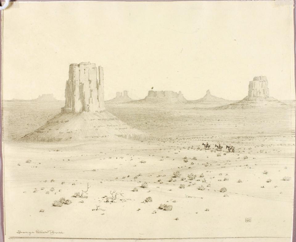Untitled (transfer drawing for Desert Monuments, Arizona) | Smithsonian ...