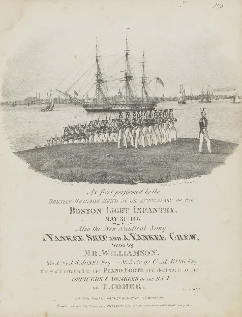 A Yankee Ship and a Yankee Crew (Sheet Music Cover) | Smithsonian ...