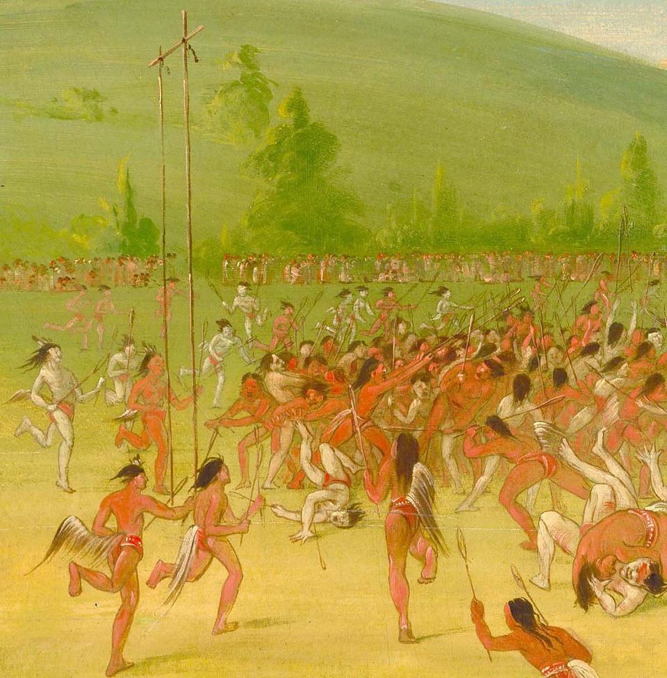 Ball-play of the Choctaw--ball up | Smithsonian American Art Museum