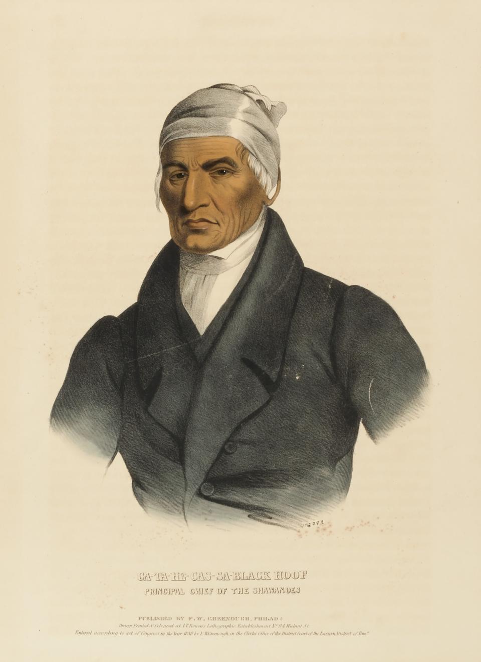 CA-TA-HE-CAS-SA-BLACK HOOF. PRINCIPAL CHIEF OF THE SHAWANOES ...