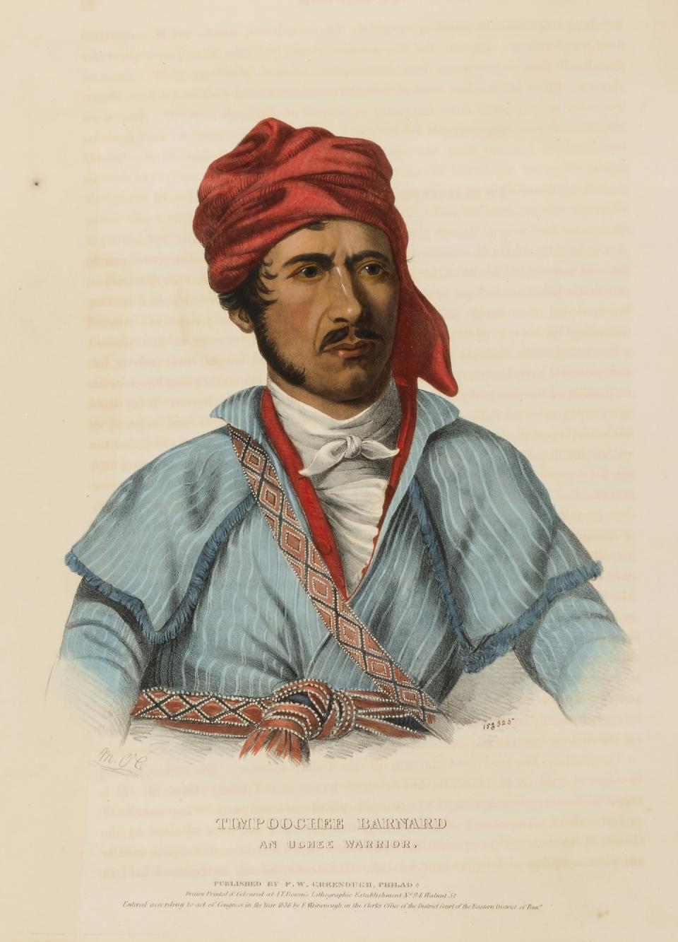 TIMPOOCHEE BARNARD. AN UCHEE WARRIOR., from History of the Indian ...