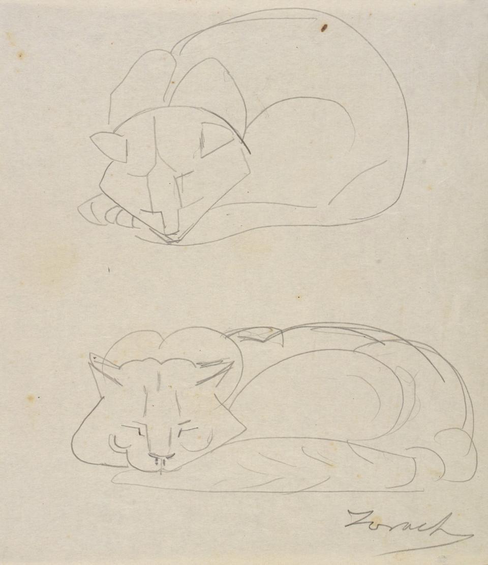 Sketch of Reclining Cats | Smithsonian American Art Museum