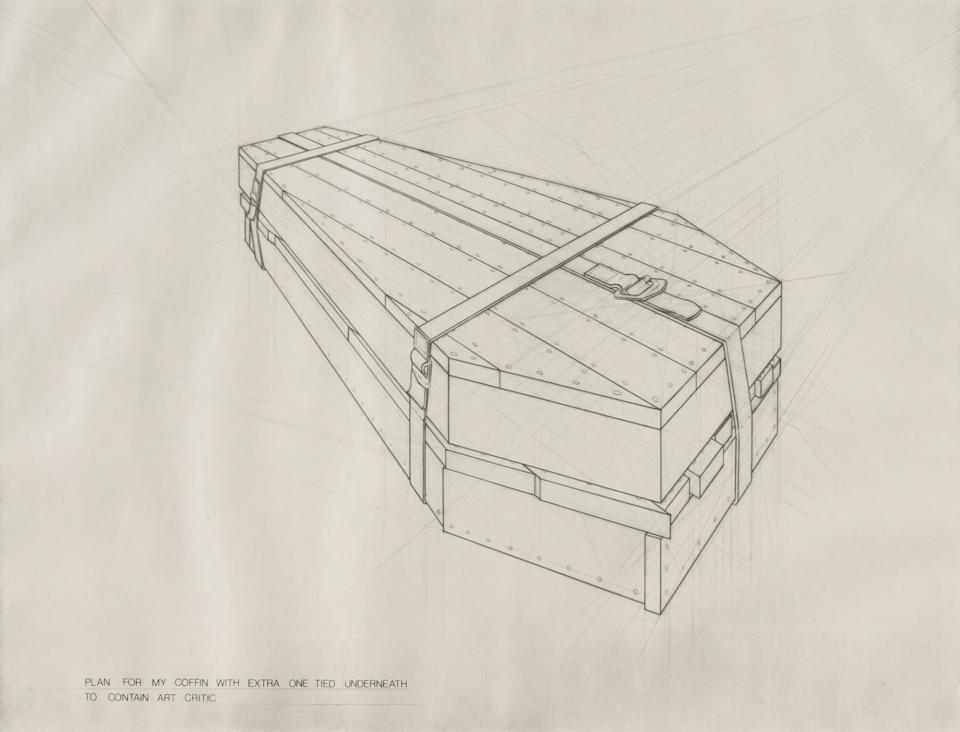 Plan for My Coffin with Extra One Tied Underneath to Contain Art Critic ...