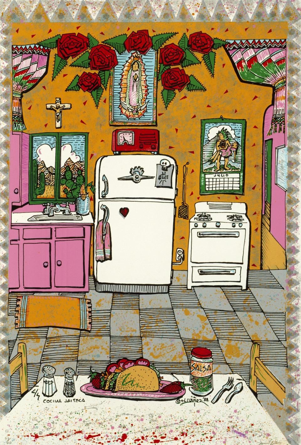 Cocina Jaiteca, from the National Chicano Screenprint Taller, 1988-1989 ...