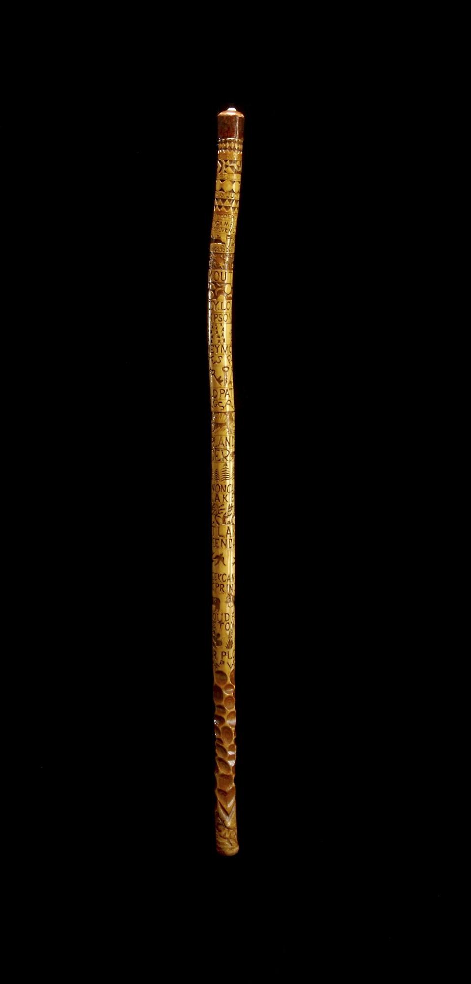 Cane with Incised Phrasing and Emblems Overall | Smithsonian American ...